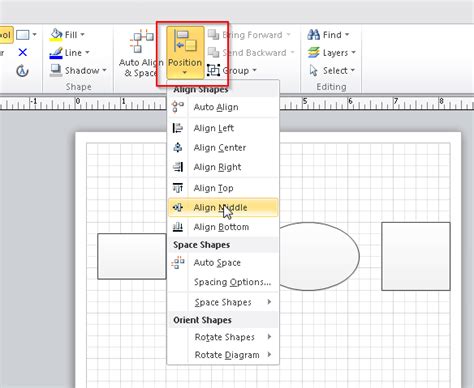 visio 2010 auto align and space microsoft community