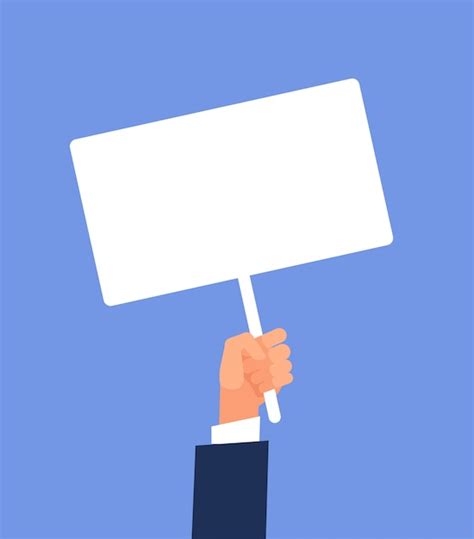 Premium Vector Empty Sign In Hand Hands Holding Blank Protest Poster