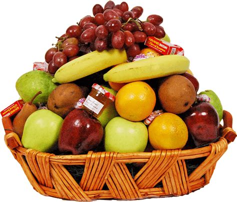 Fruit Basket Natural Fresh Colorful Healthy Png