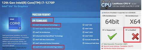 intel virtualisation technology and intel vt x wit vmware
