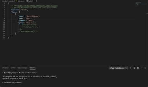 vscode developer environment setup for windows blender