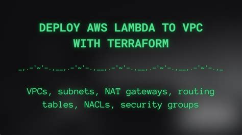 deploy aws lambda to vpc with terraform