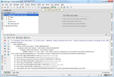 java how to start a new vaadin project in intellij idea itecnote