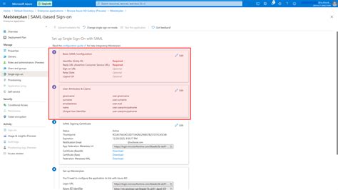 configuring sso with azure ad saml 2 0 meisterplan help center