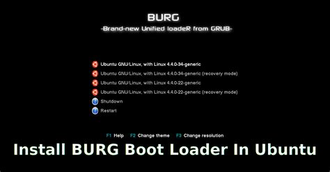 install burg boot loader in ubuntu ostechnix
