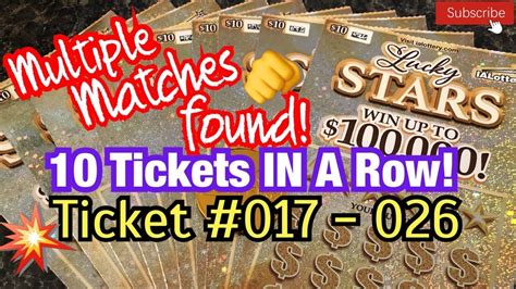 🍀lucky Stars 10 Tickets In A Row Multiple Matches Found We Got