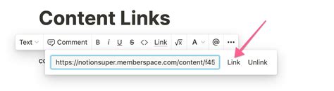 how to add content links to notion memberspace help docs