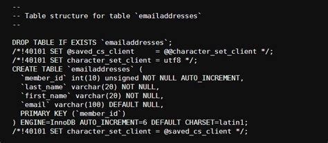 mysqldump table example i decoration ideas