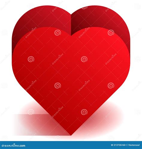 3d Herzform Als Zuneigung Liebe Zuneigung Symbol Und Logo Vektor