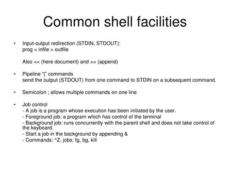 ppt unix shells powerpoint presentation free download id 6782241
