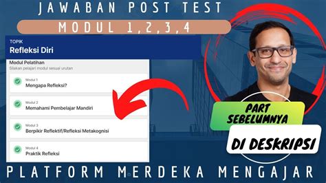 🔴kunci Jawaban Post Test Modul 1 2 3 4 Refleksi Diri Pelatihan