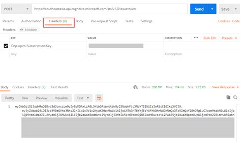how to fetch credential for azure cognitive speech services stack