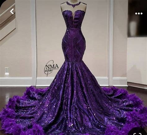 Purple Mermaid Wedding Dresses