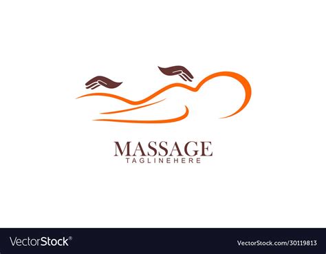 Body Massage Logo Royalty Free Vector Image Vectorstock