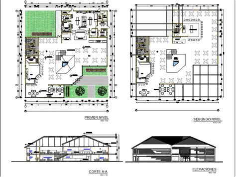 Restaurante En Autocad Descargar Cad 31 48 Mb Bibliocad