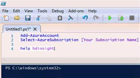install azure powershell to be used for hadoop in
