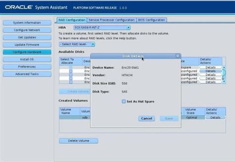 configure raid with a sun storage 6 gb sas pcie raid internal hba sun