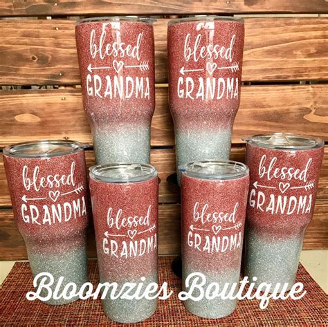 Blessed Grandma Glitter Tumbler 2 Etsy