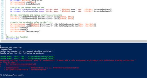 sharepoint online csom powershell script to create folders and add