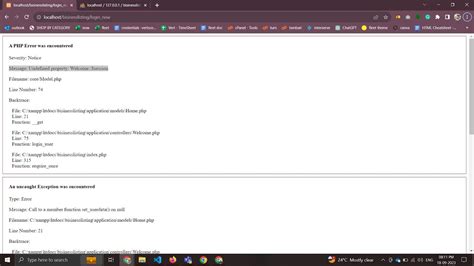 [codeigniter] error session message undefined property welcome
