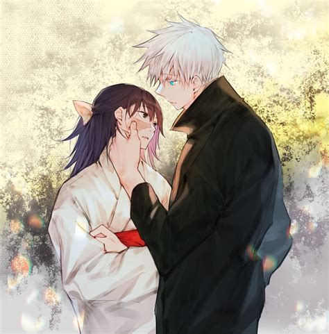 Gojou Satoru And Iori Utahime Jujutsu Kaisen Drawn By Suvin