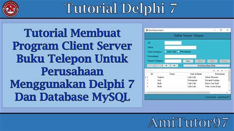 tutorial membangun client server buku telepon perusahaan menggunakan