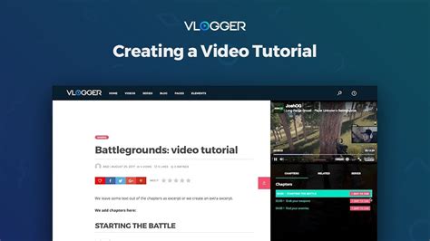 04 creating a video tutorial vlogger video wordpress theme youtube