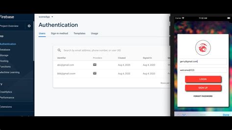 swift 5 1 and xcode 11 firebase user authenticate and display name youtube