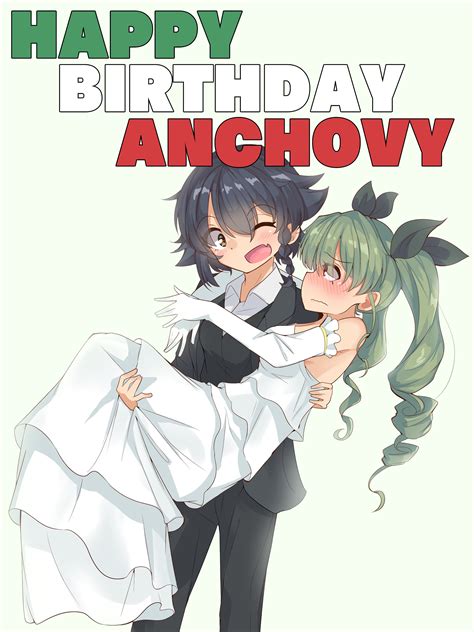 Safebooru 2girls D Absurdres Anchovy Antyobi0720 Arm Around Neck