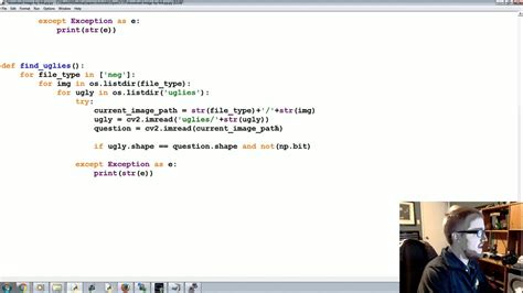 cleaning images and creating description files opencv