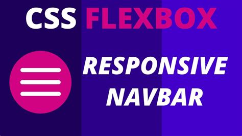 flexbox responsive navbar with logo navigation menu bar with html