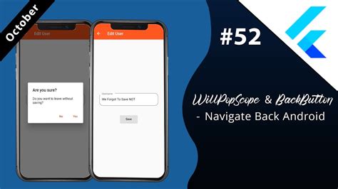 flutter tutorial willpopscope and backbutton navigate back android