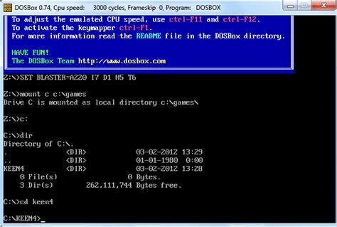 how to use dosbox to run dos games and old apps