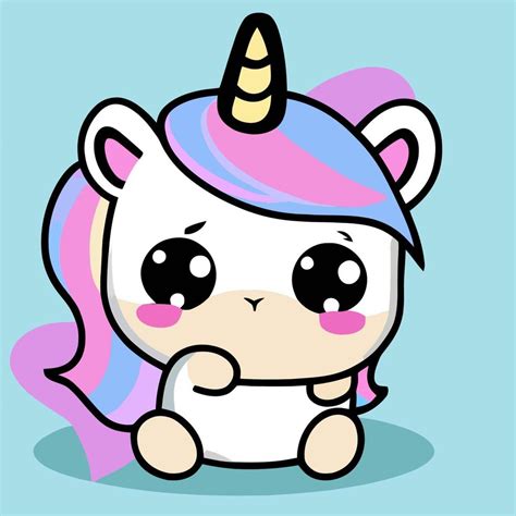 Ilustração De Unicórnio Fofo Unicórnio Kawaii Chibi Estilo De Desenho