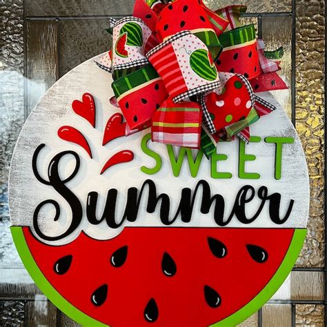 Watermelon Door Hangers Etsy