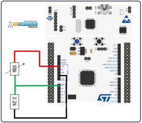 how to use adc with stm32 the engineering projects
