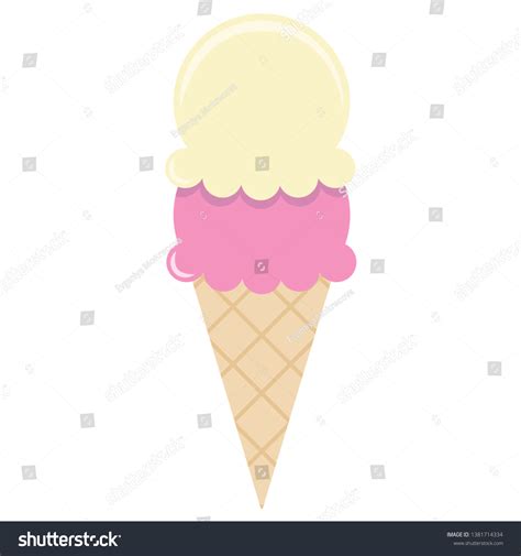 Ice Cream Waffle Cup Stock Vector Royalty Free 1381714334 Shutterstock