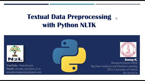 introduction to textual preprocessing with python nltk youtube