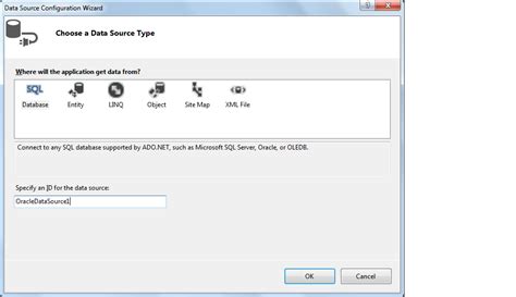 asp 4 tutorials connect to oracle database using