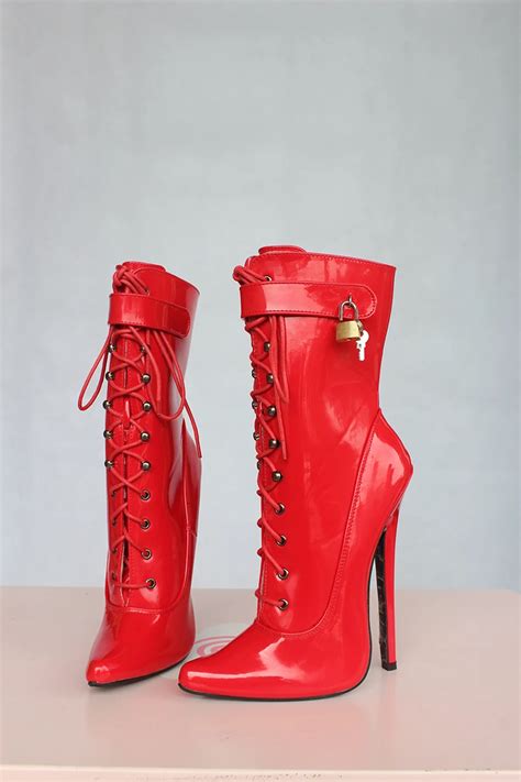 Hot Extreme High Heel 18cm Stiletto Heel Sexy Ankle Boots Pointed Toe