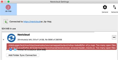 sync fails too many open files · issue 1035 · nextcloud desktop