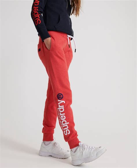 Damen Modern Coral Label Hit Jogginghose Rot Superdry De