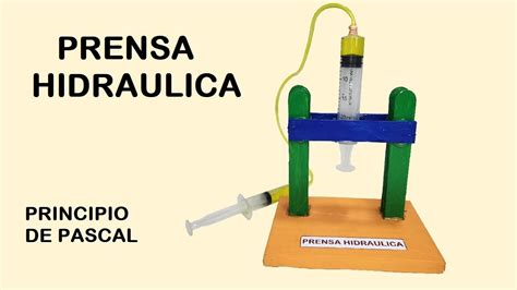 Como Hacer Una Prensa Hidráulica Principio De Pascal Youtube