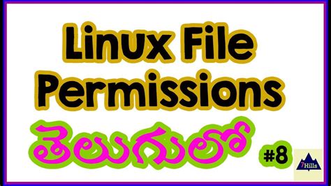 linux file permissions in telugu linux basic commands in telugu youtube