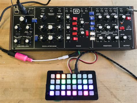 code with circuitpython classic midi synth control with trellis m4