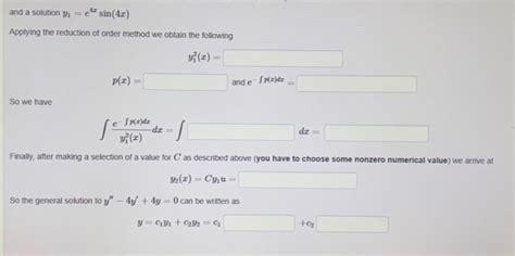 Solved Given A Second Order Linear Homogeneous Differential