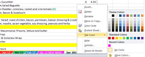 how to colour your sheets tab in excel acuity training