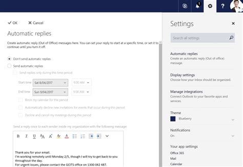 how to easily set automatic replies out of office on shared mailboxes