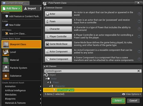 environment query testing pawn unreal engine documentation
