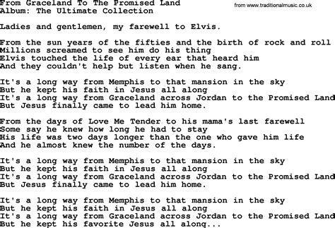 From Graceland To The Promised Land By Merle Haggard Lyrics